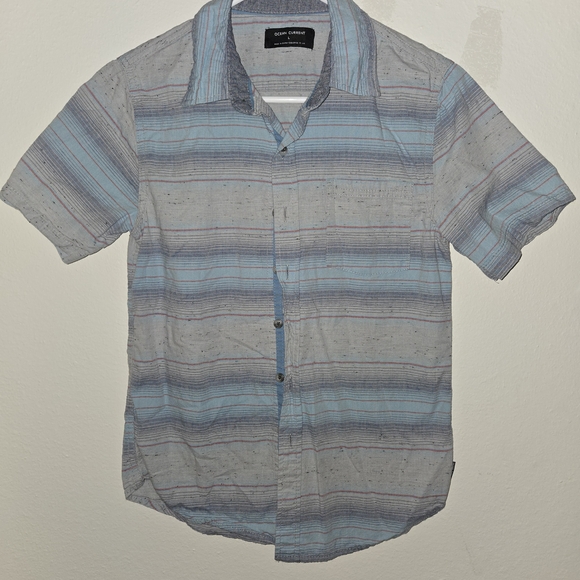Ocean Current | Shirts & Tops | Ocean Current Blue And Gray Striped ...
